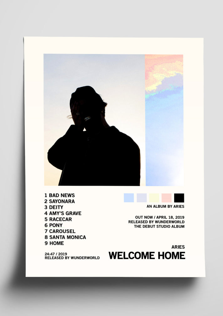 Aries 'Welcome Home' Album Tracklist Poster – The Indie Planet