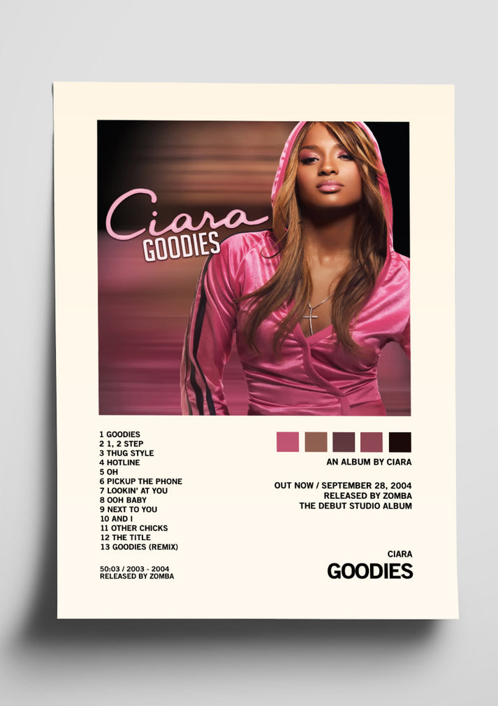 CIARA 'GOODIES' ALBUM TRACKLIST POSTER – The Indie Planet