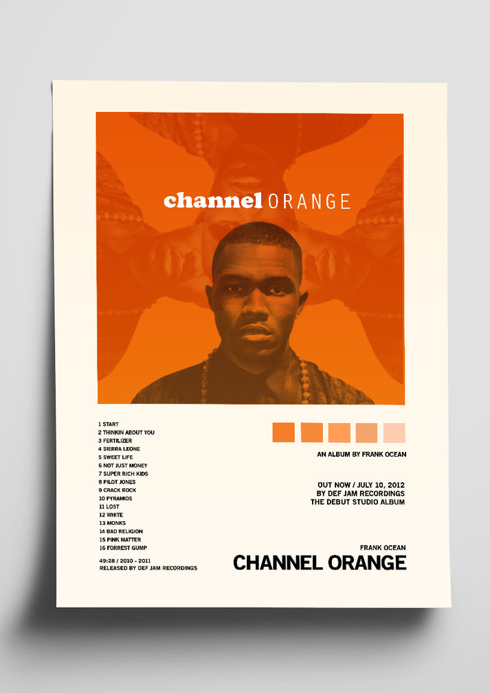Frank Ocean 'Channel Orange' Alternative Album Tracklist Poster – The ...