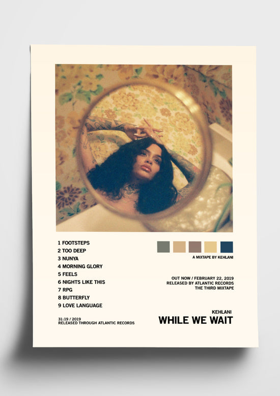 Kehlani 'While We Wait' Album Art Tracklist Poster – The Indie Planet