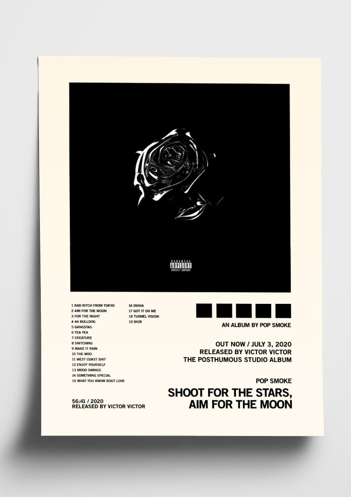 Pop Smoke 'Shoot For The Stars, Aim For The Moon' Album Art Tracklist ...